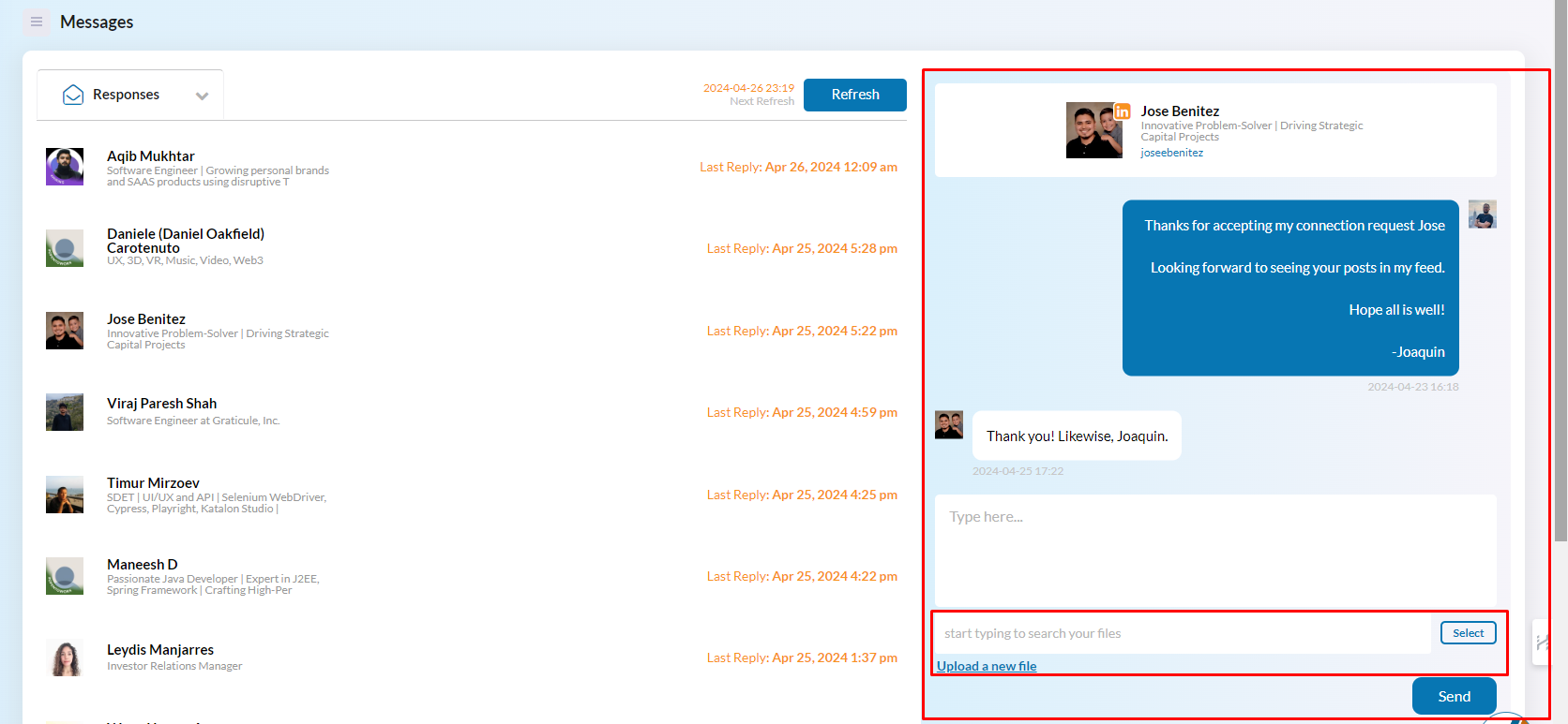 Message Inbox – LinkedSavvy Knowledgebase