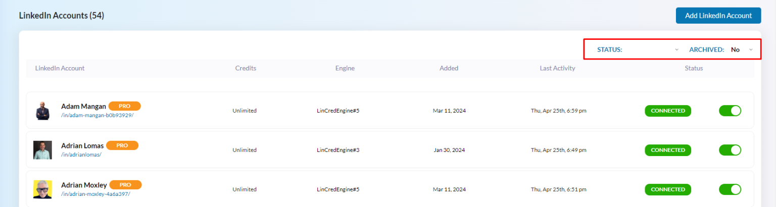 Managing LinkedIn Accounts – LinkedSavvy Knowledgebase