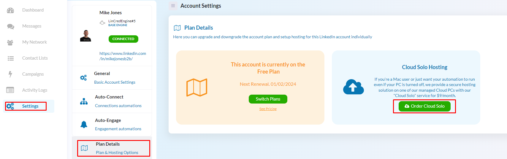 Connecting to Cloud Solo – LinkedSavvy Knowledgebase